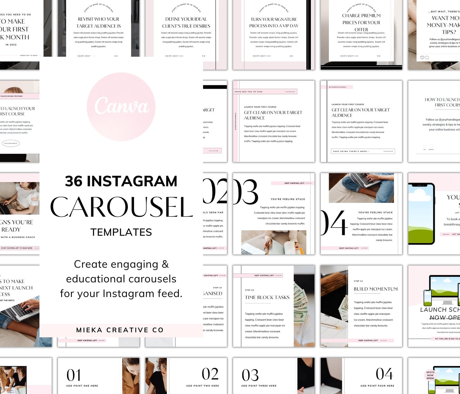 Minimalist Instagram Carousel Templates Simple Carousel Instagram ...