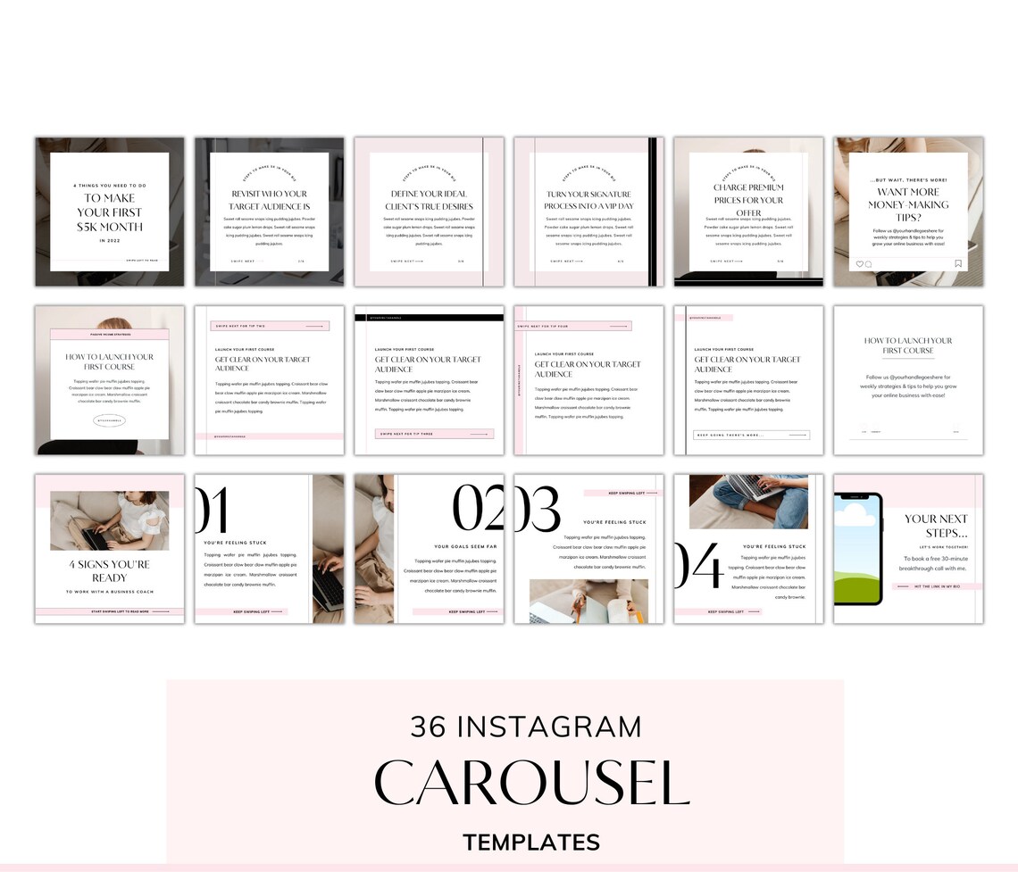 Minimalist Instagram Carousel Templates Simple Carousel Instagram ...