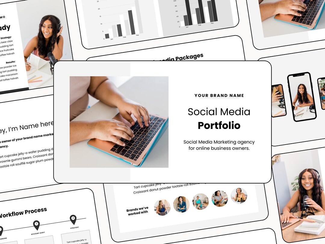 Social Media Portfolio Social Media Manager Portfolio Template Business ...
