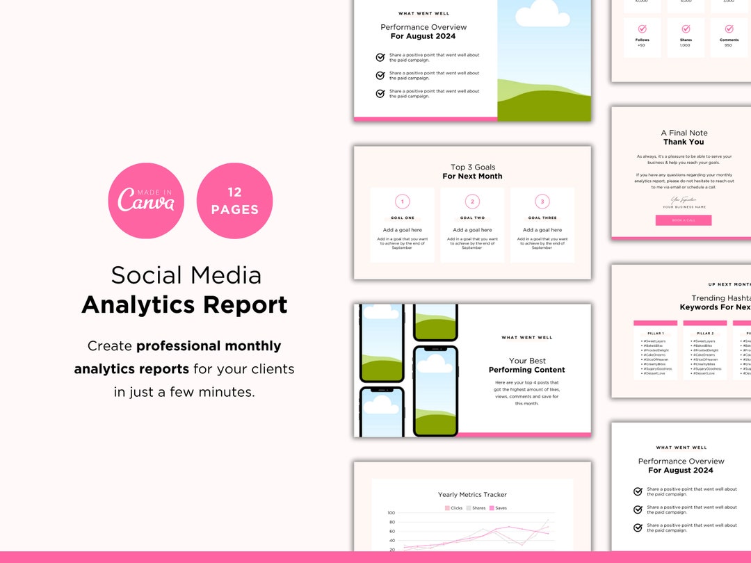 Social Media Analytics Report Social Media Report Canva for Social ...