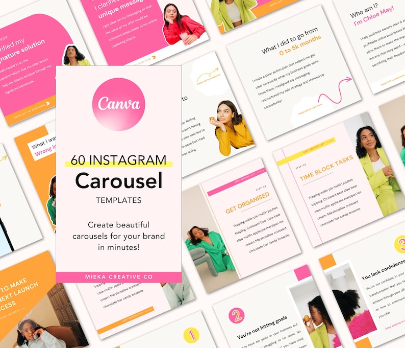 Bold Instagram Carousel Design Templates | Instagram Carousel Posts for ...