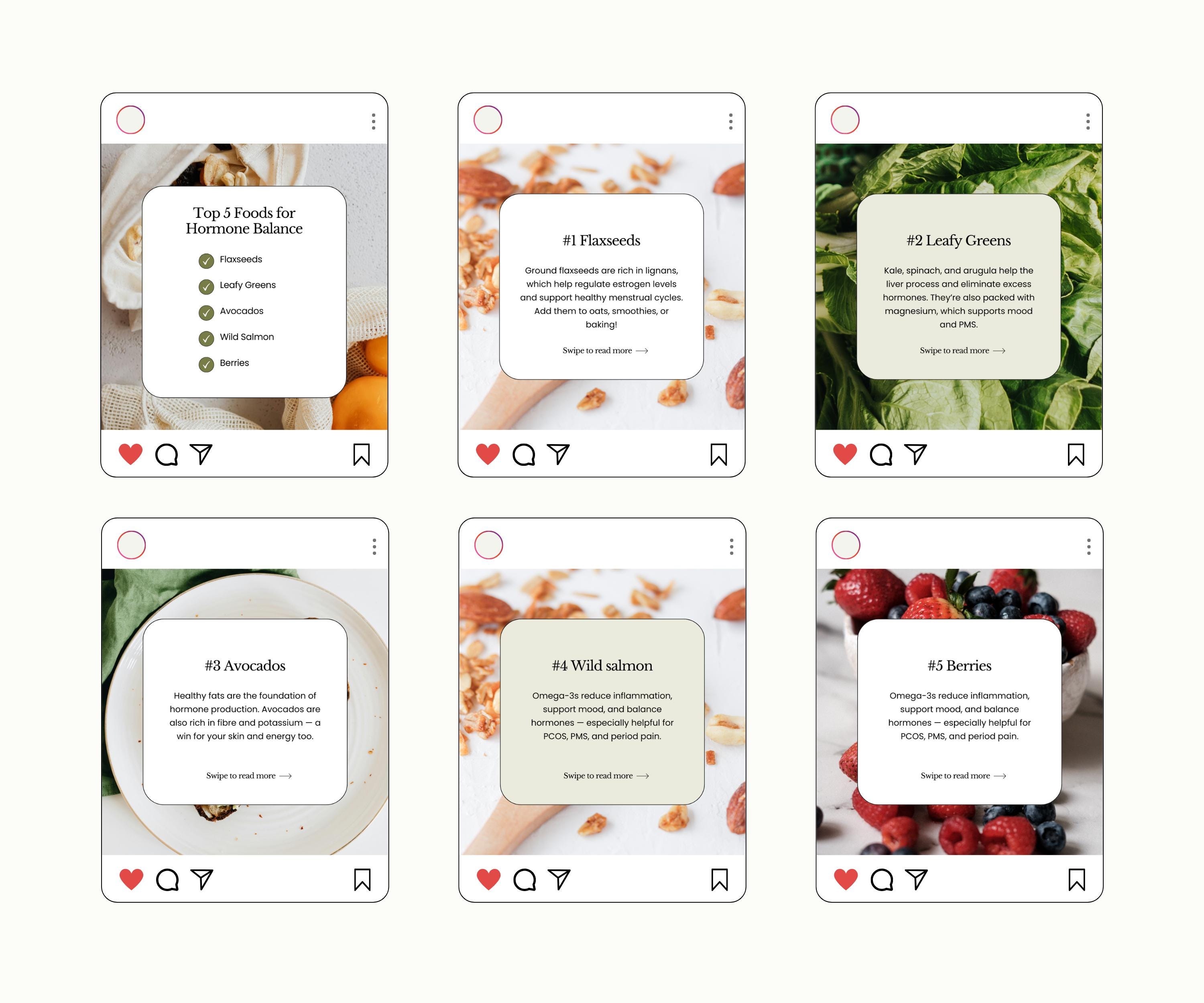 Instagram Carousel Template for Nutritionists, Wellness Seamless ...