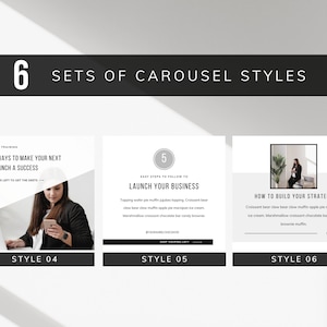 Minimalist Instagram Carousel Templates Simple Carousel - Etsy