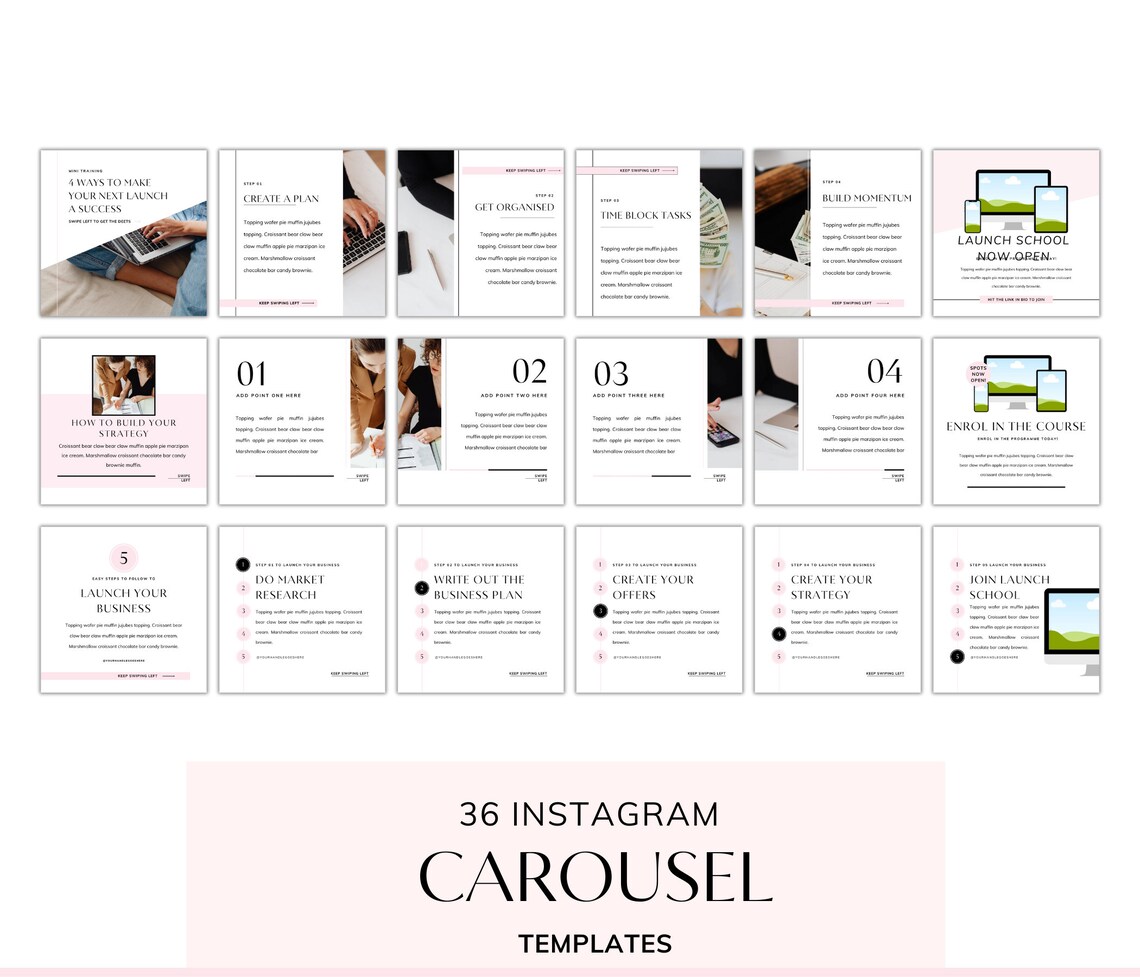 Minimalist Instagram Carousel Templates Simple Carousel Instagram ...