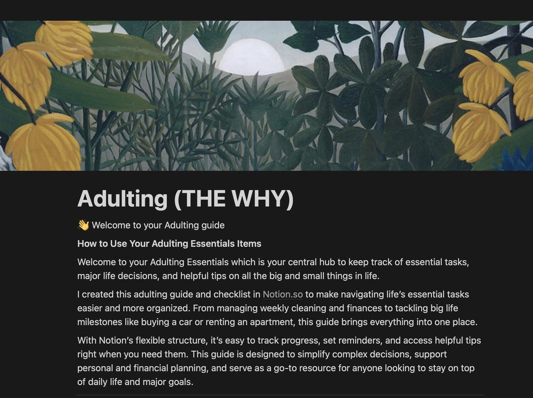 Editable Adulting Starter Checklists Digital Link and Download - Etsy