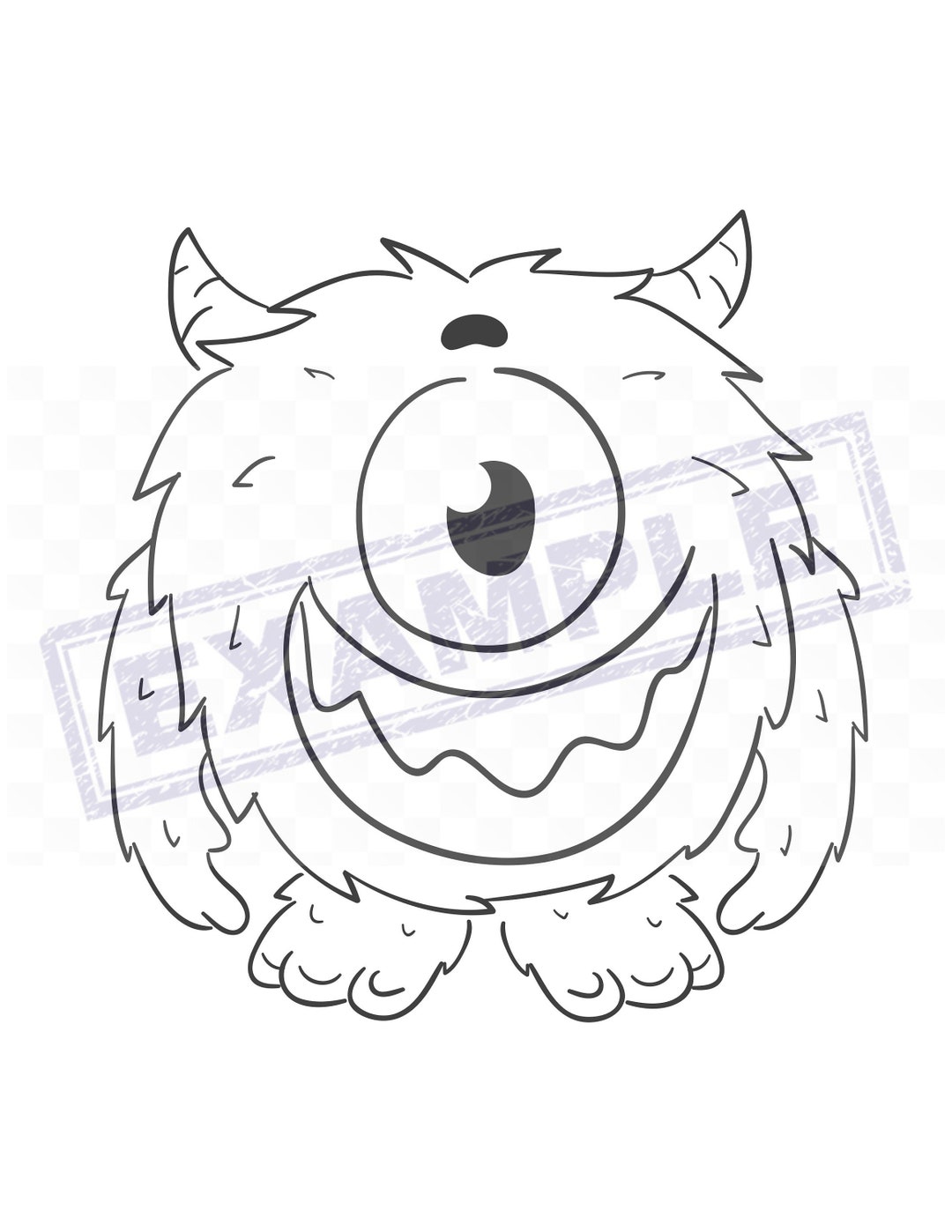Cute MONSTER 50 Coloring Pages - PDF, Full 8x11", Kids, Preschool ...