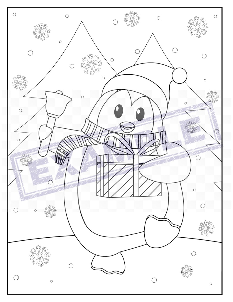40 Classic, Cute Christmas Coloring Pages - PDF, 40 Full 8x11", Great ...