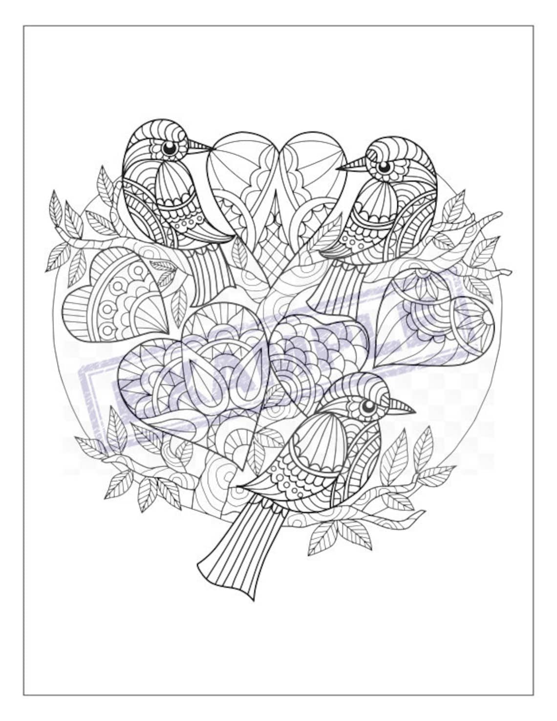 Unique, Detailed Coloring Pages PDF, 21 Full 8x11, Great for Kids ...