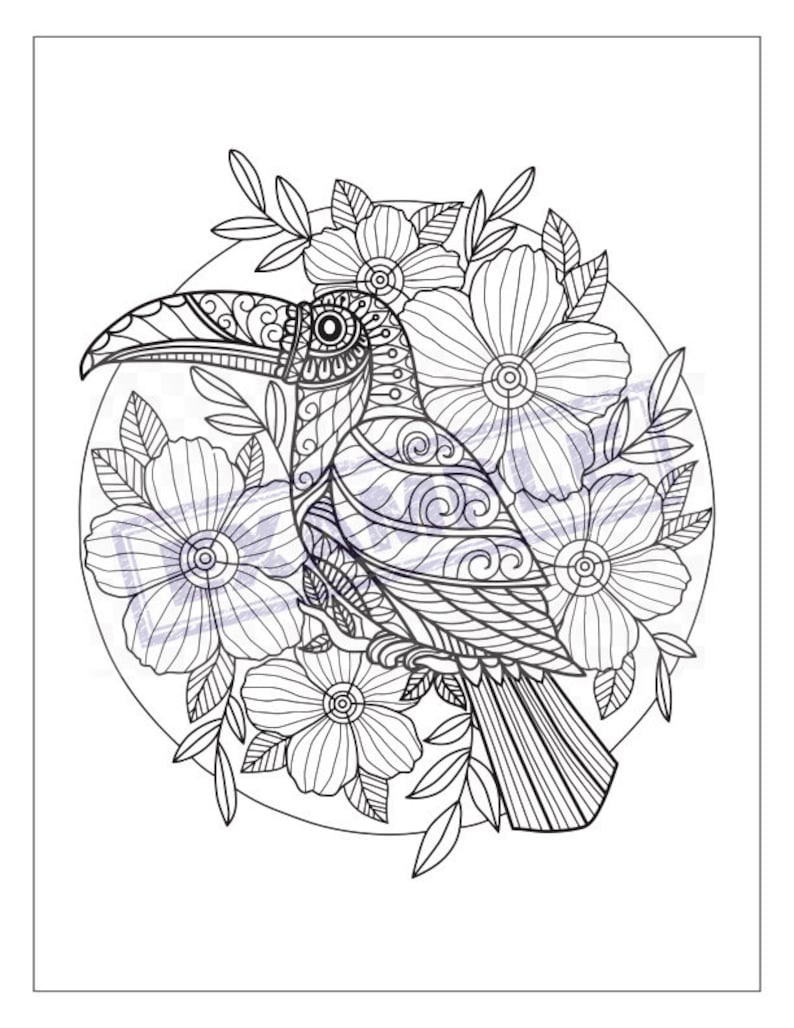 Unique, Detailed Coloring Pages PDF, 21 Full 8x11, Great for Kids ...