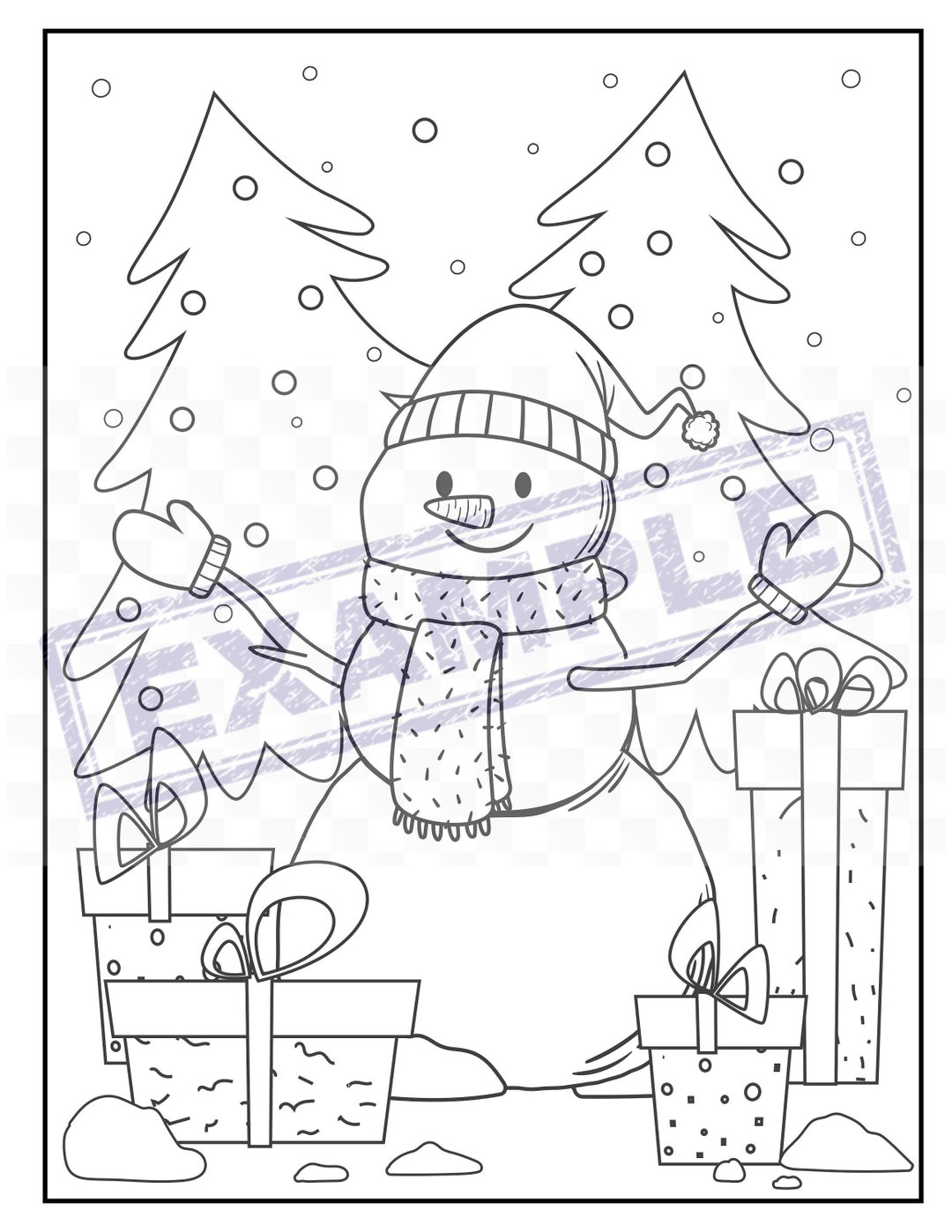 40 Classic, Cute Christmas Coloring Pages - PDF, 40 Full 8x11", Great ...