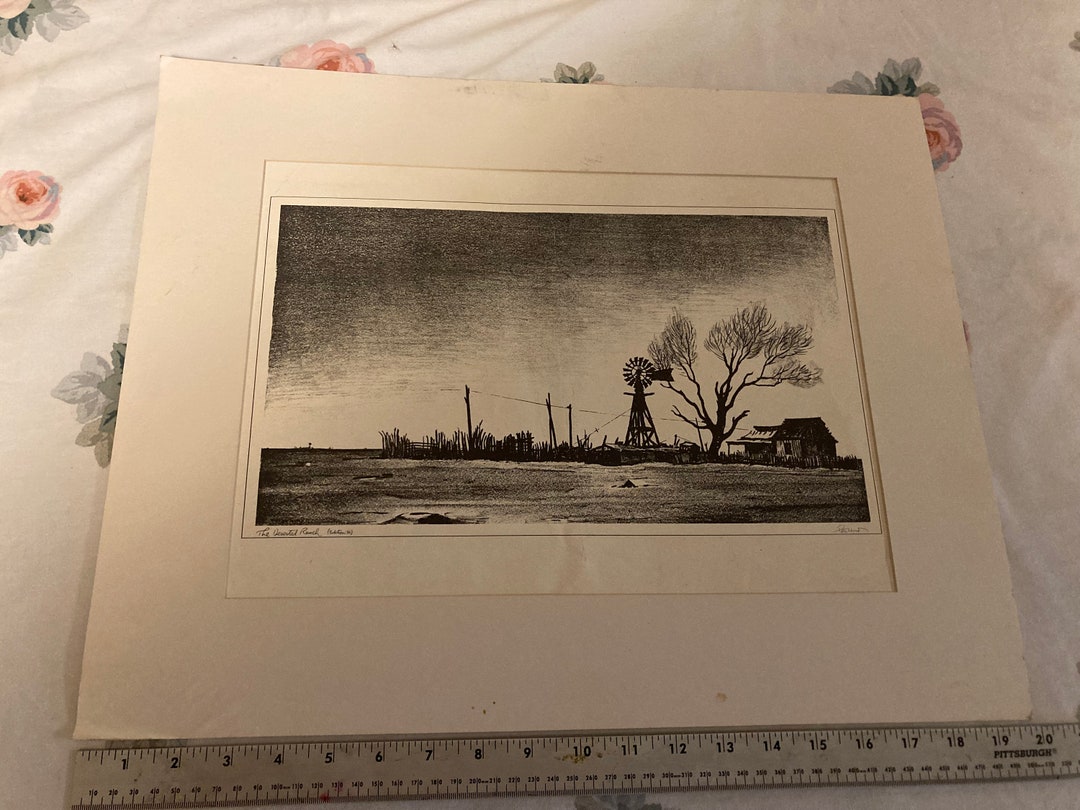 Peter Hurd "the Deserted Ranch" Edition 36 Offset Lithograph Print ...