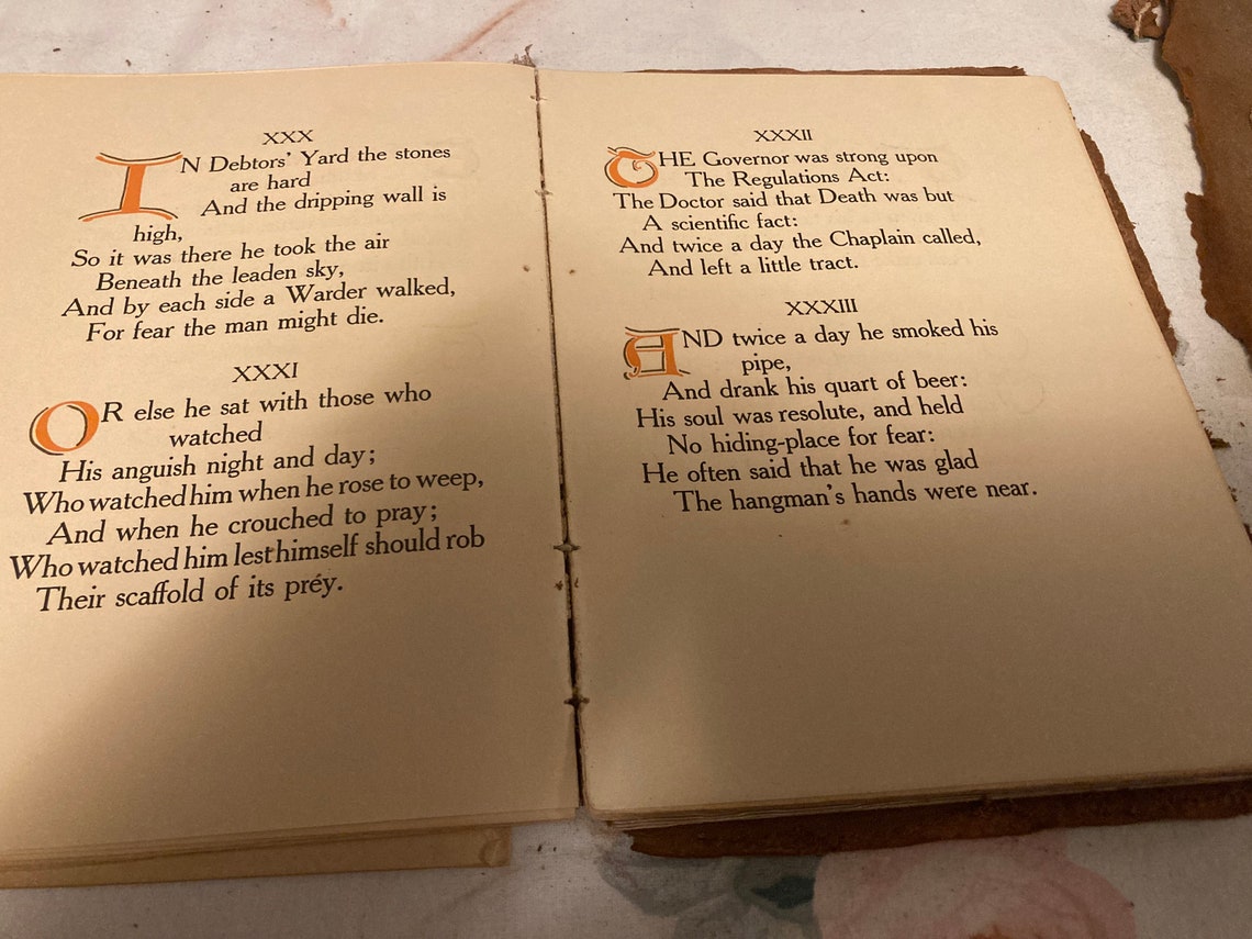 1905 the Ballad of Reading Gaol by Oscar Wilde Published by Roycroft ...