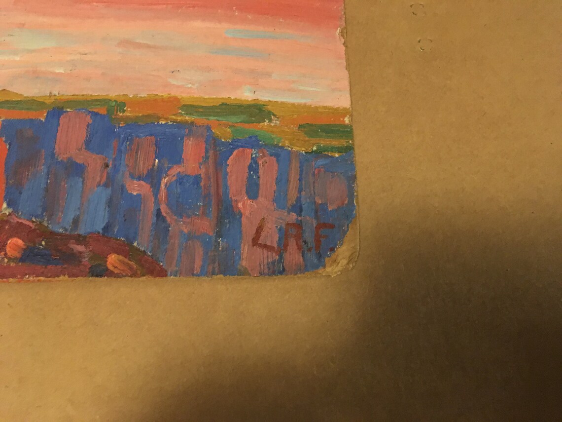 Birger Sandzen Student Original Painting From the 1930's Oil on Board ...