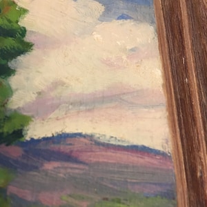 Signe Larson Oil on Board Painting of Tree by Pond, Famed Artist Friend ...