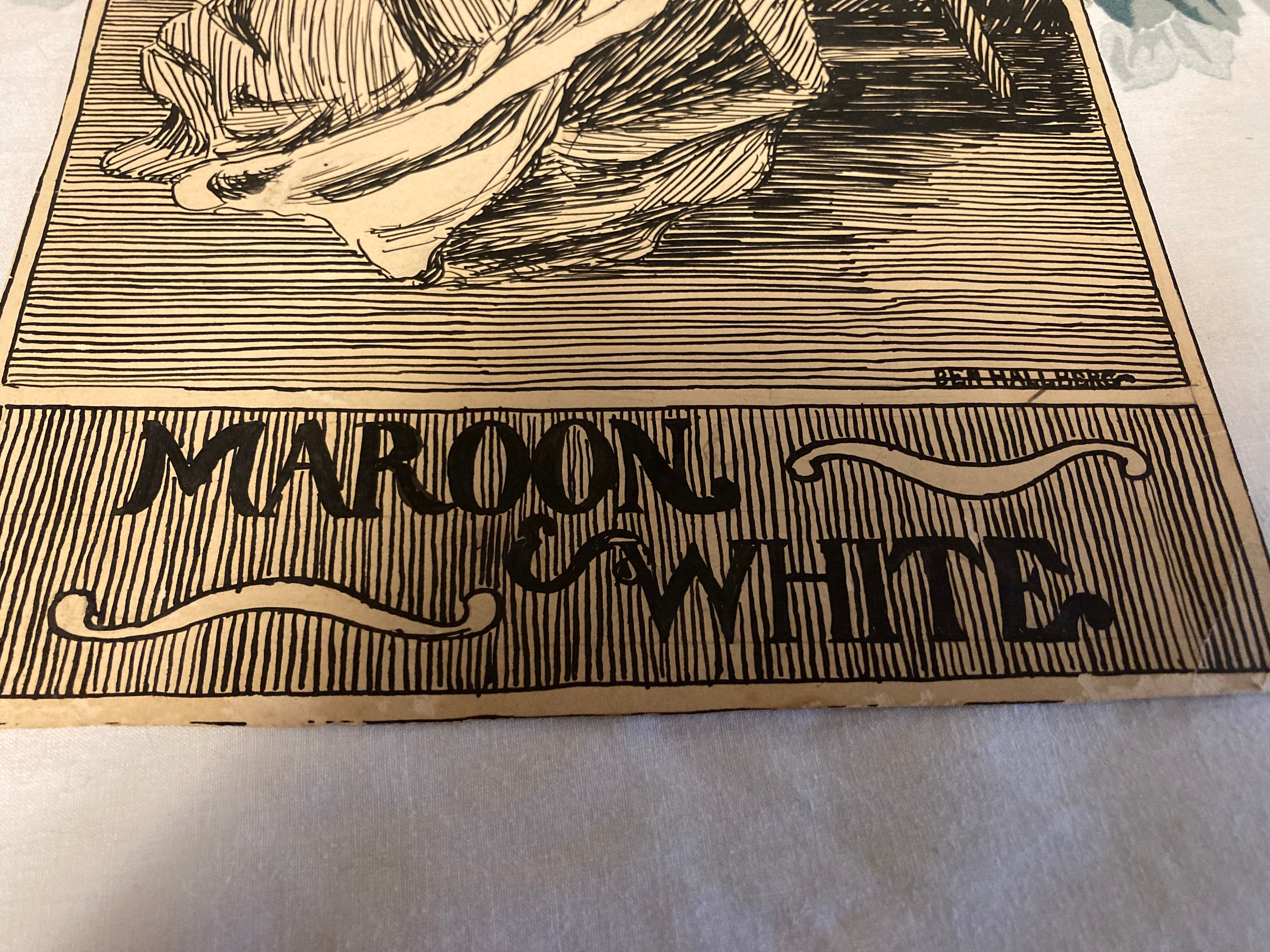 1899 Pen and Ink Illustration by Austin Benjamin Hallberg (noted ...