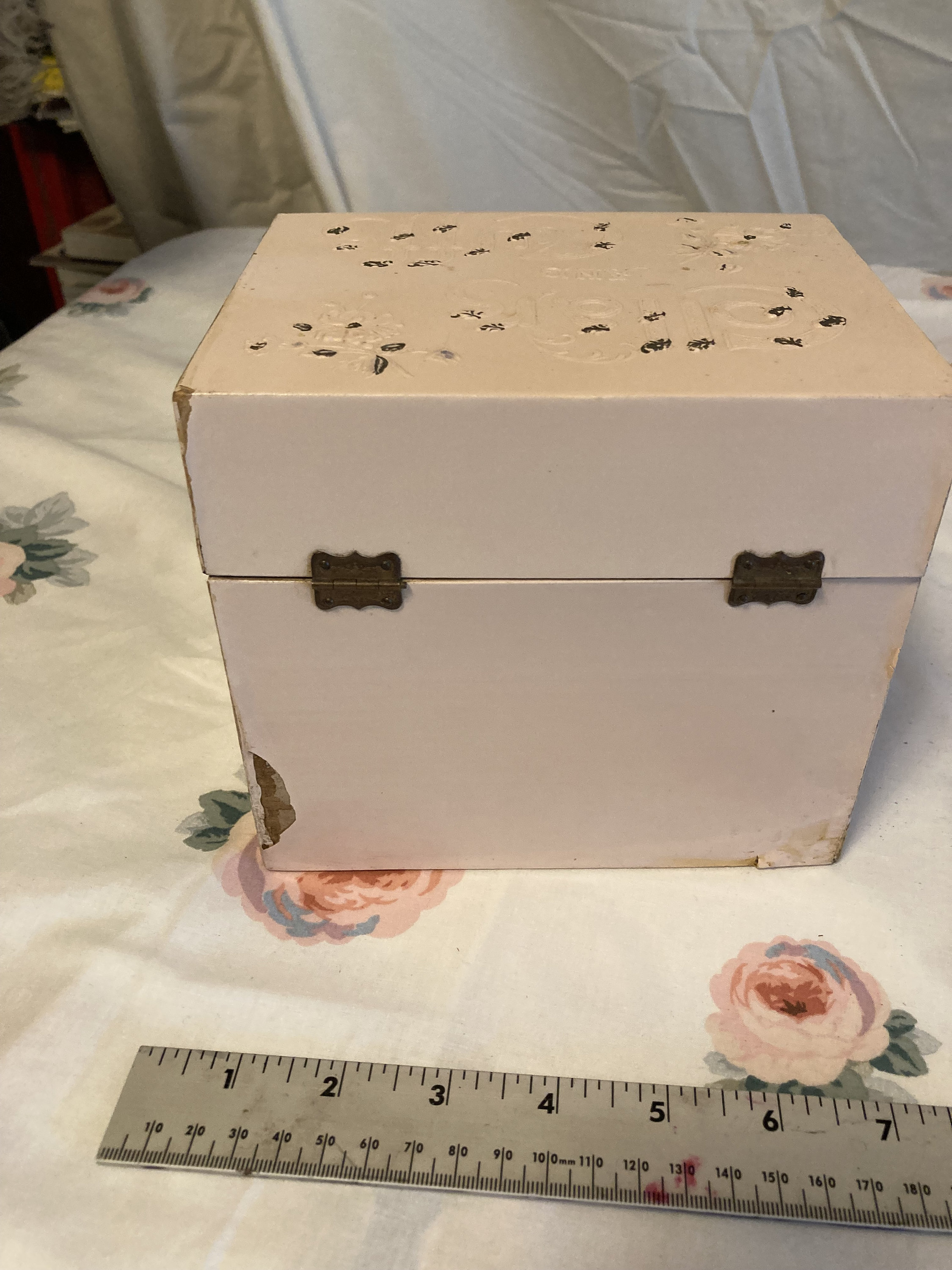 Victorian Era Celluloid Collars and Cuffs Vanity Box in Pink in Fairly ...