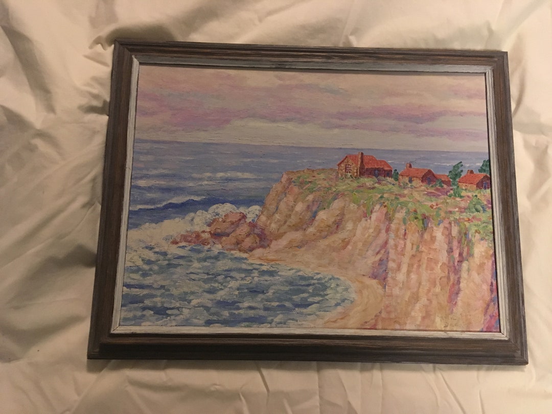 Lydia Deere Oil on Canvas Wrapped Board "the Pacific" 1936 Painting of ...