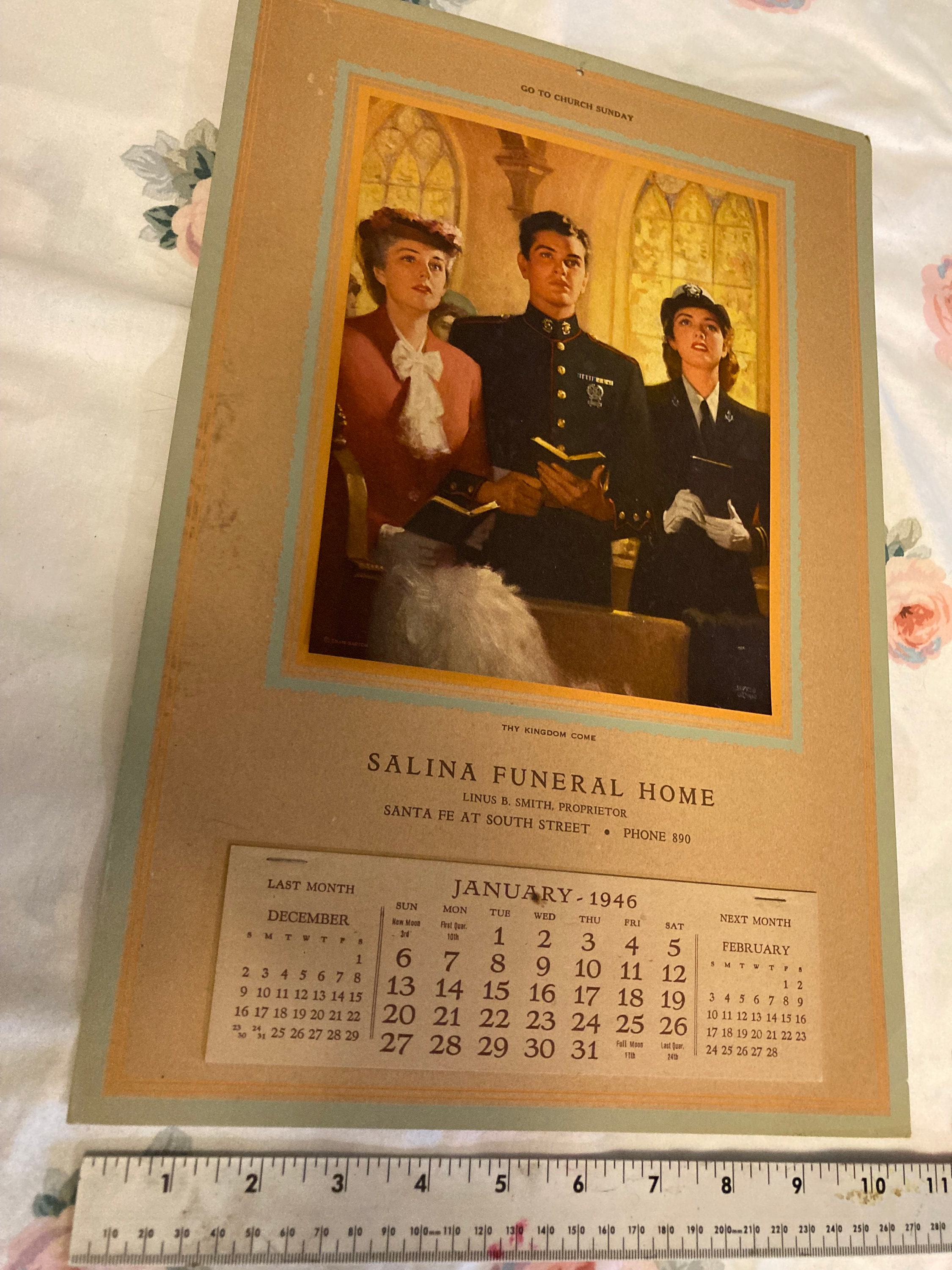 Original 1946 Lithographic Calendar by Shaw Barton Coshocton Ohio ...