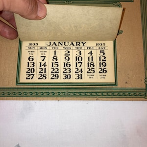 1935 Calendar With Lithographic Art "christ in Gethsemane" by Heinrich ...