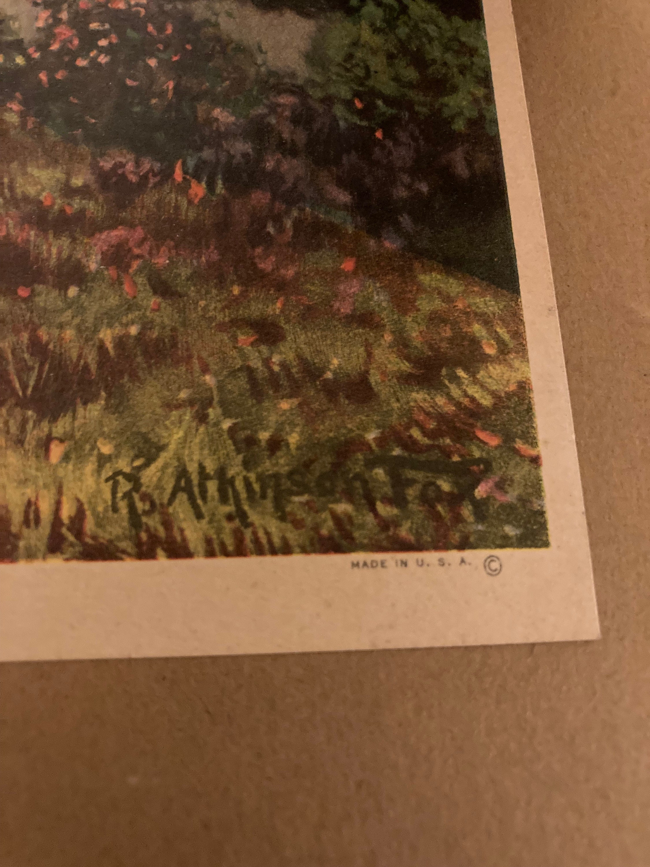 Original Robert Atkinson Fox Calendar Lithograph "where Nature Beats in ...