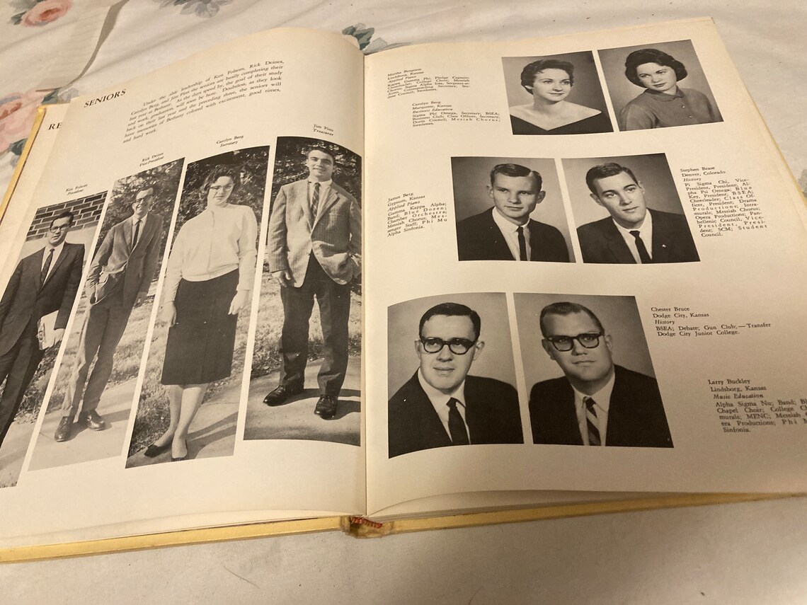 1962 Bethany College Lindsborg Kansas Yearbook "bethanian" Full of 1960 ...