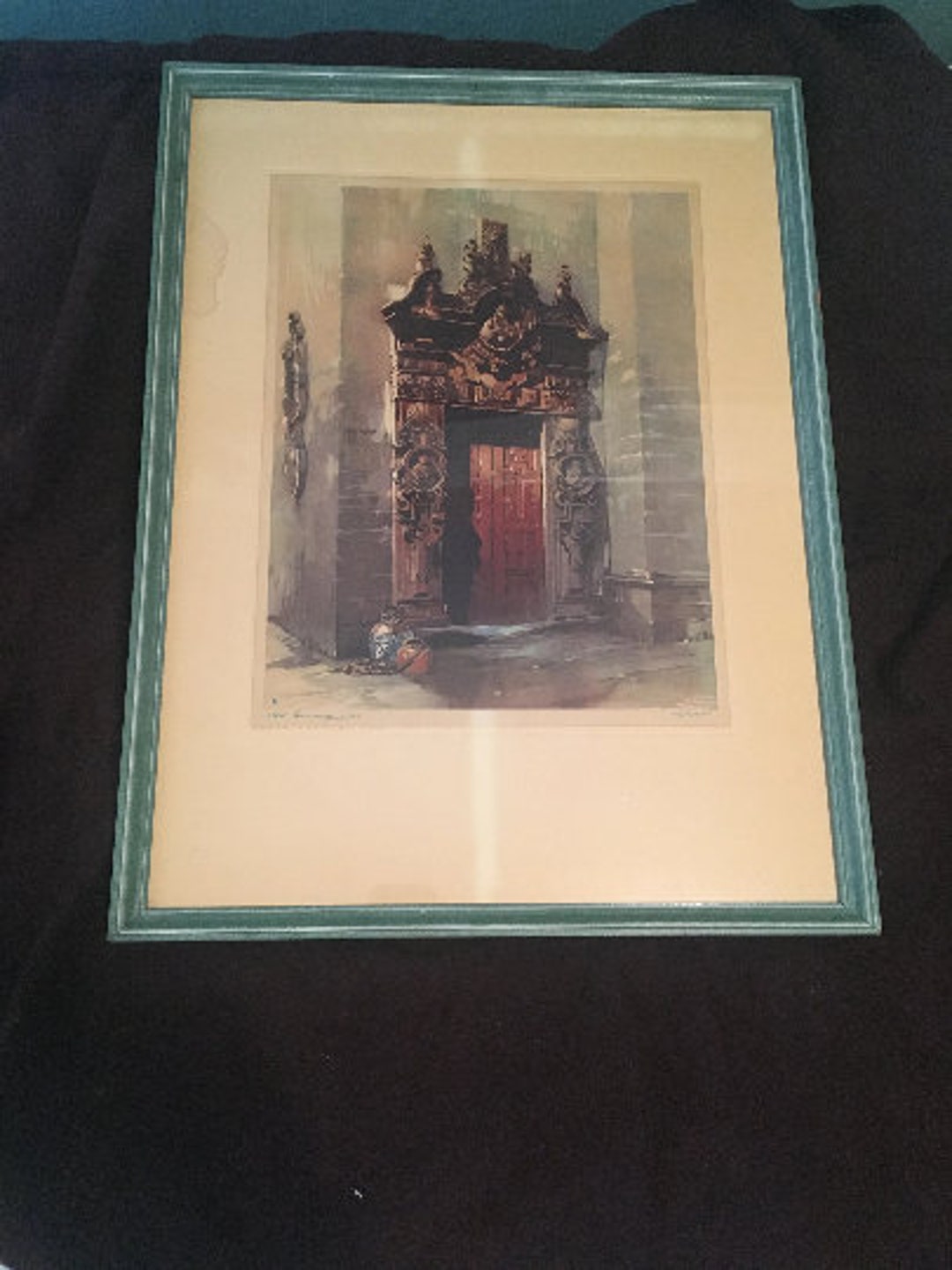 Old Doorway Tasco Watercolor Print Signed by Al Mettel Brown & Bigelow ...