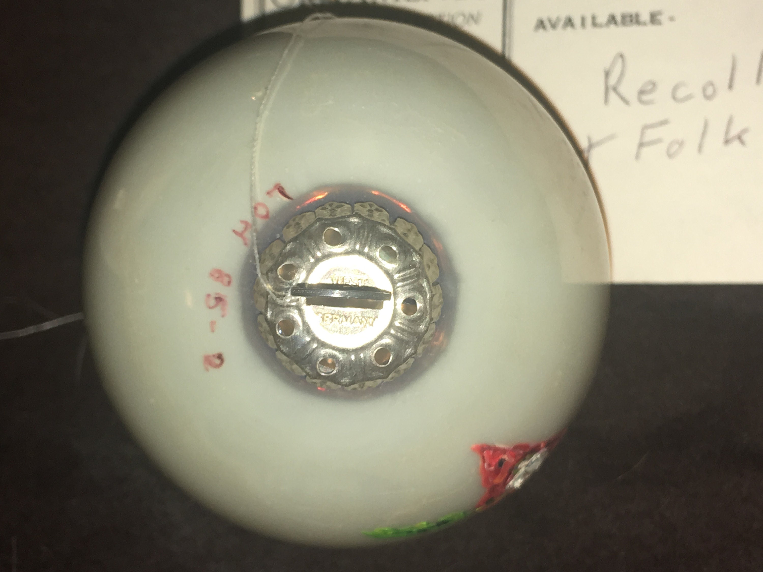 Original 1985 John Blake Bergers Painted Santa Glass Christmas Ornament ...