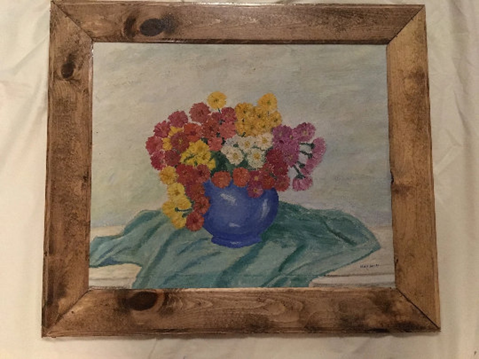 Birger Sandzen Student May Hoff Original Oil Painting Unique Double ...