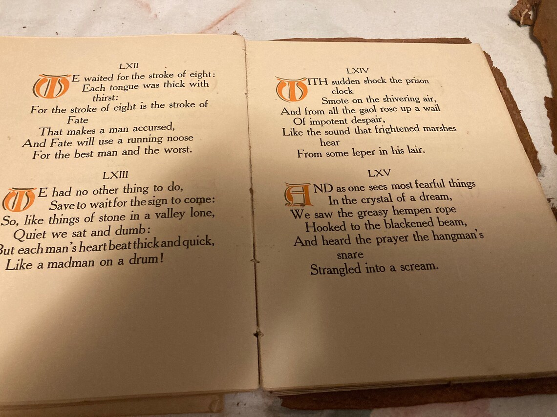 1905 the Ballad of Reading Gaol by Oscar Wilde Published by Roycroft ...