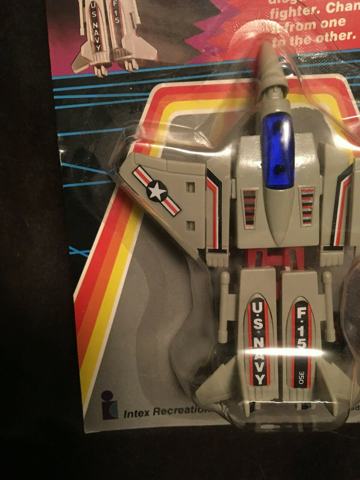 MOTORIZED ROBOT F-15 1984 INTEX Dynabot Motobot Transformers Gobot ...