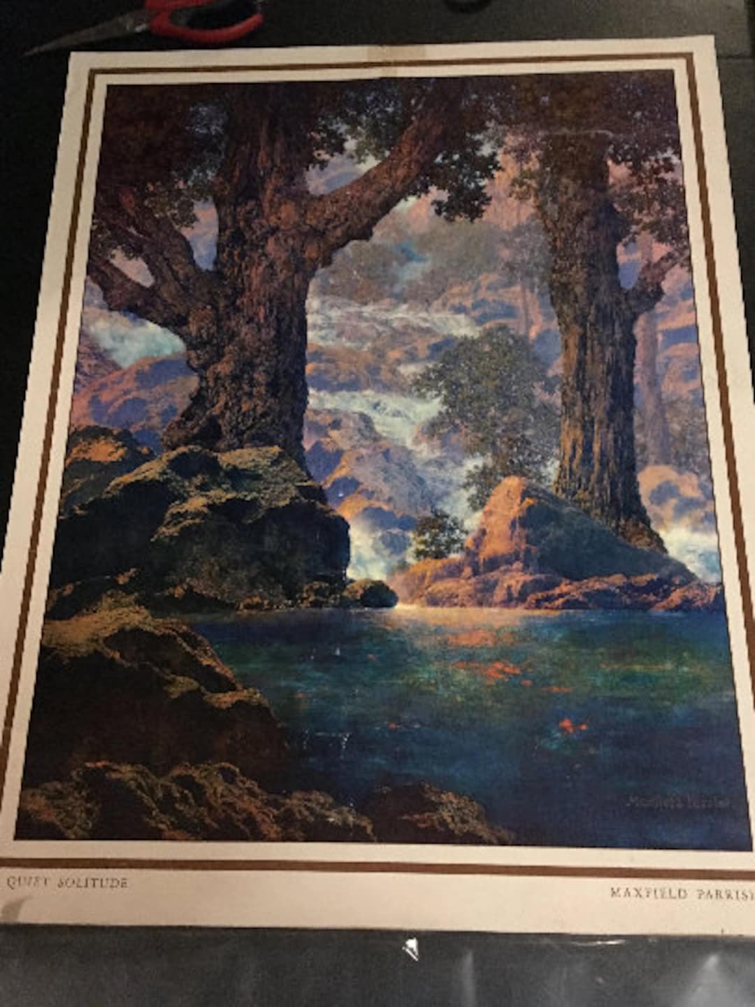 Original Maxfield Parrish Lithograph Print Cascades, AKA Quiet Solitude ...