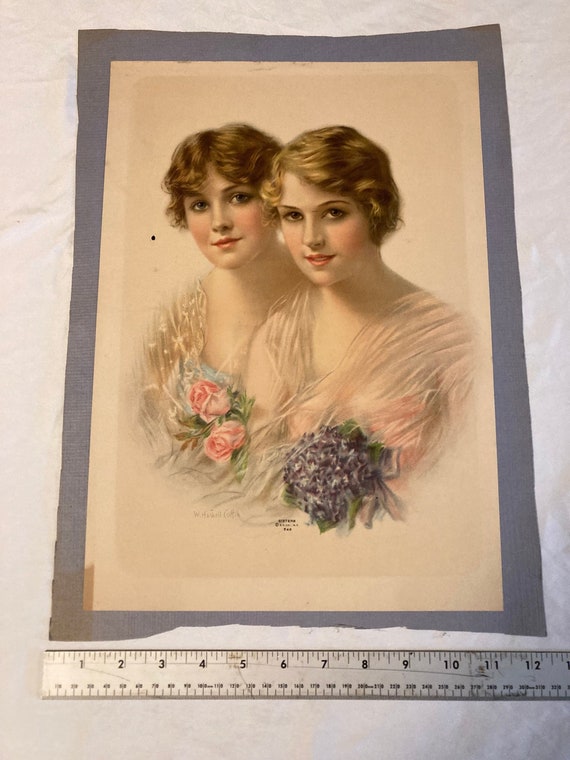 Antique 1900's William Haskell Coffin Lithographic Print - Etsy