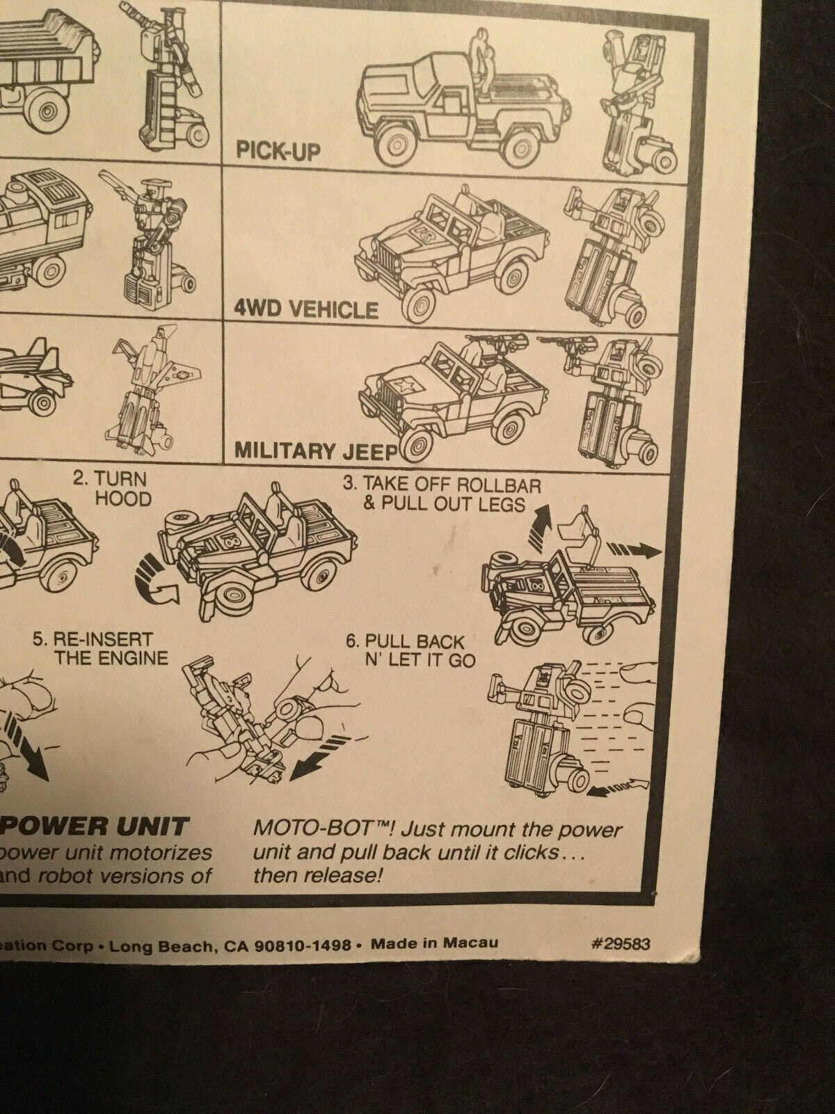 MOTORIZED ROBOT | Jeep | 1984 INTEX | Dynabot Motobot Transformers ...