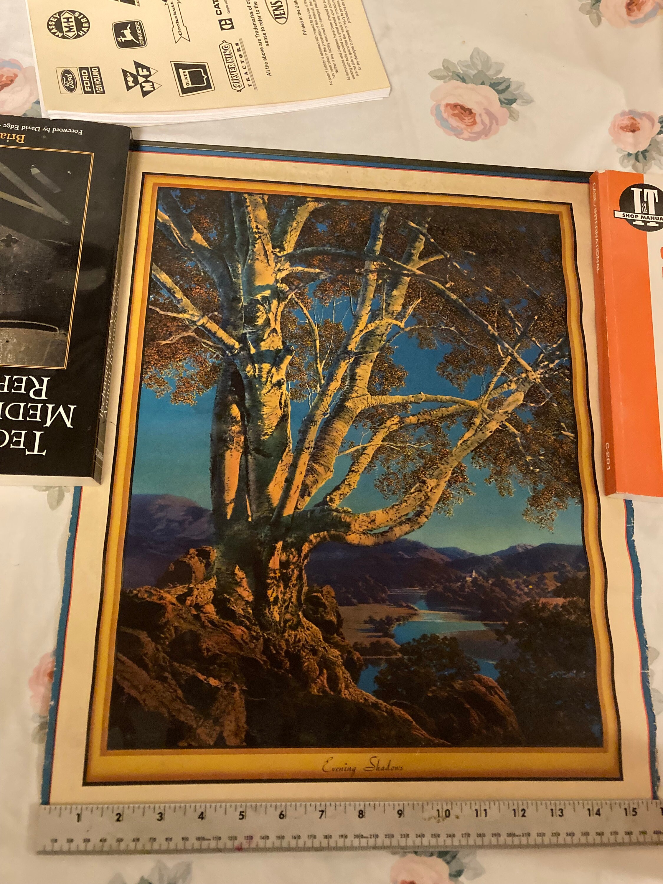 Maxfield Parrish 1940 Lithograph Evening Shadows Aka Old White - Etsy