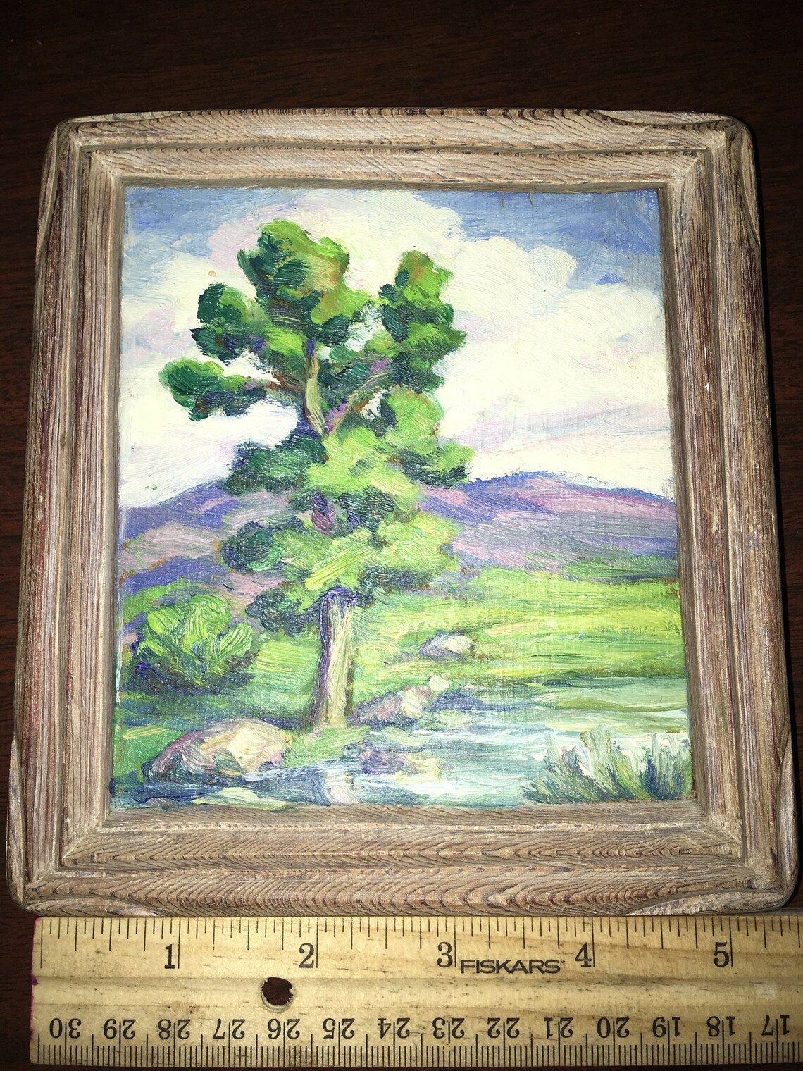 Signe Larson Oil on Board Painting of Tree by Pond Famed - Etsy