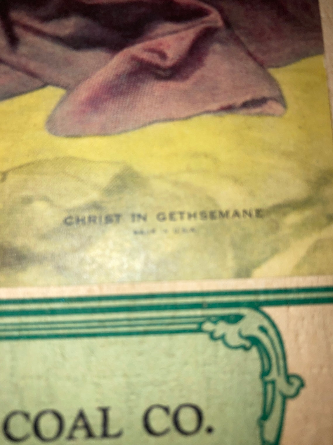 1935 Calendar With Lithographic Art "christ in Gethsemane" by Heinrich ...