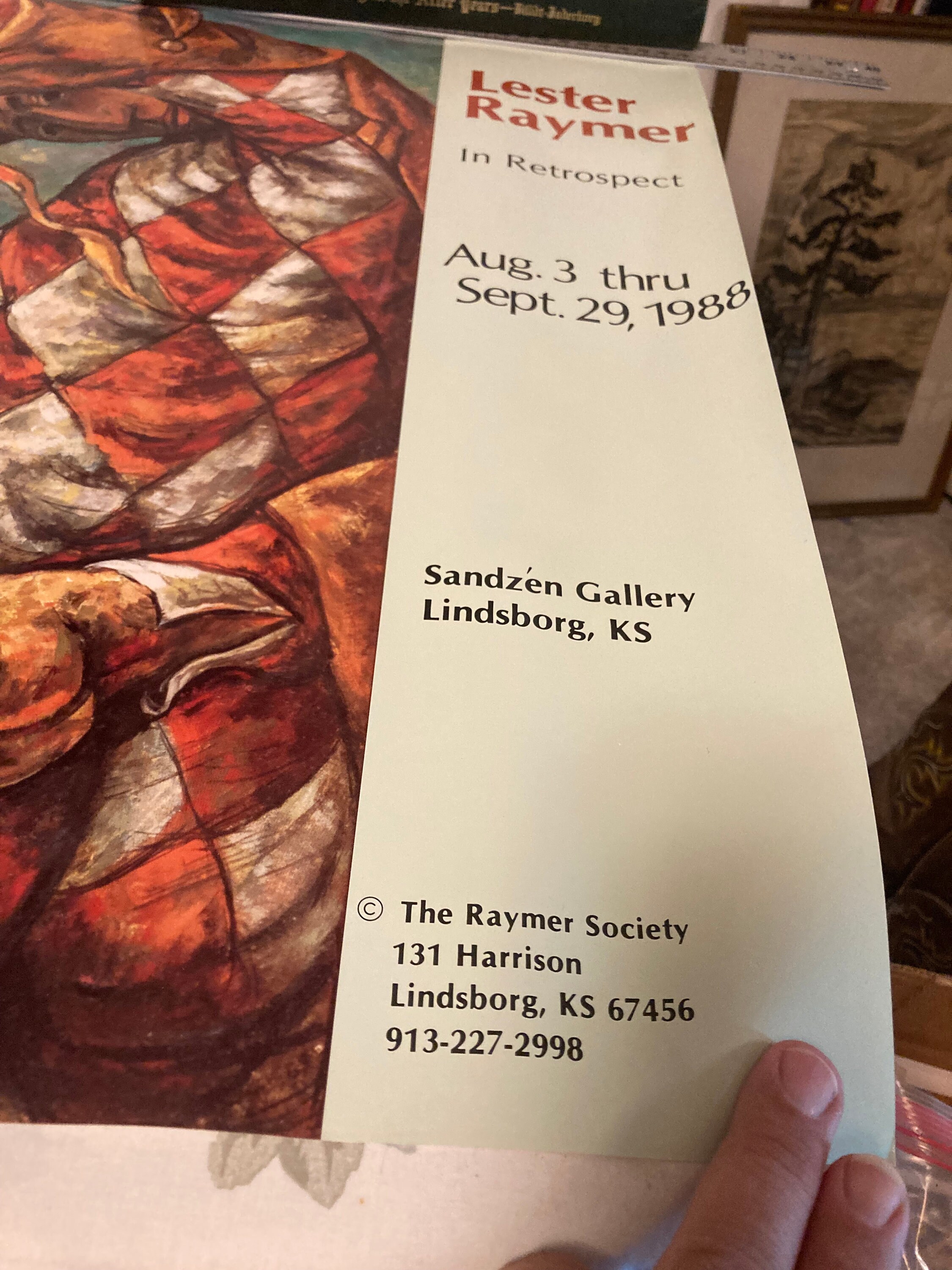 Lester Raymer Display From a 1988 Exhibition at the Sandzen Gallery in ...