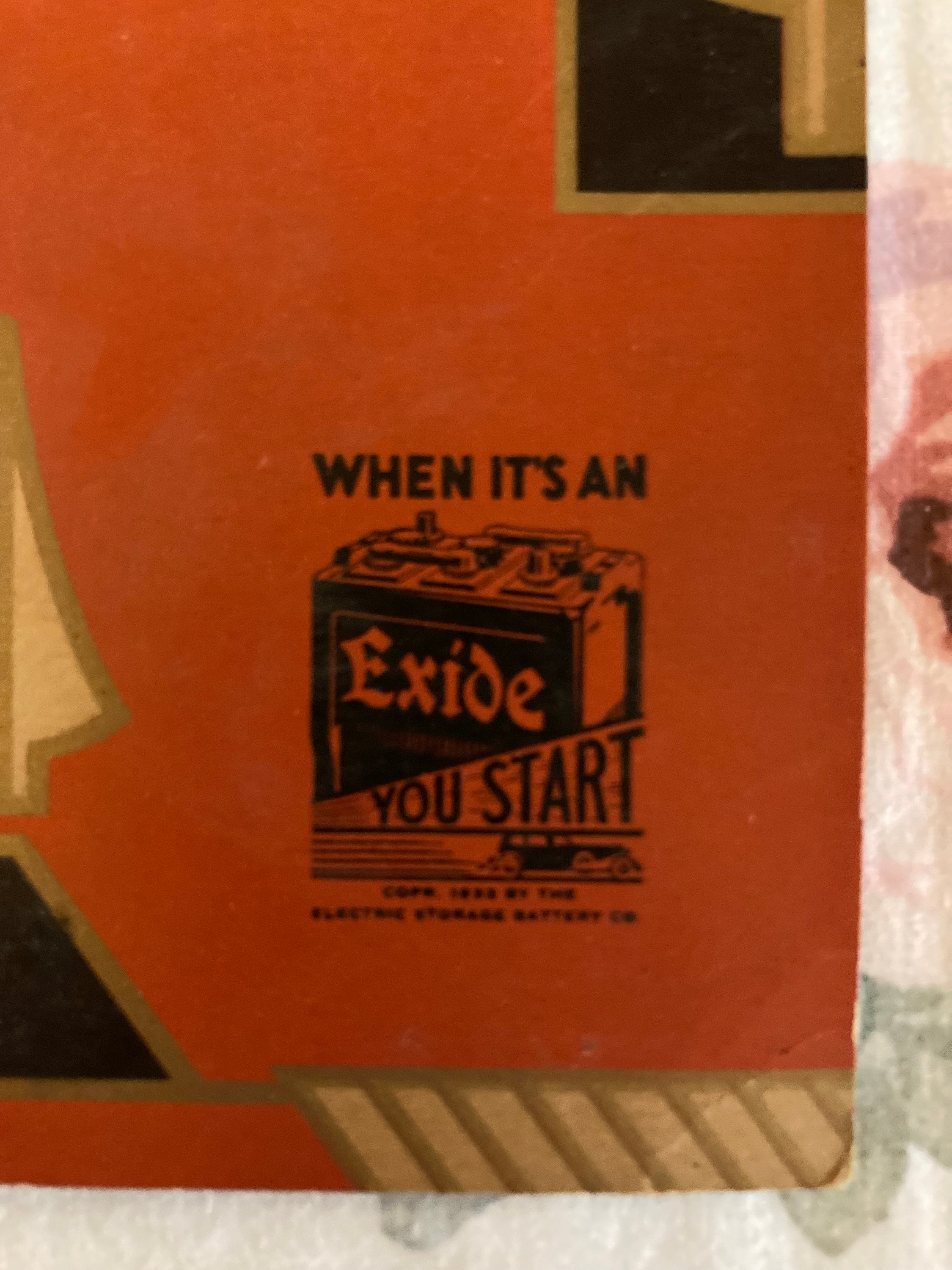 1934 Exide Batteries, NRA, Motor Service Company of Salina Kansas ...