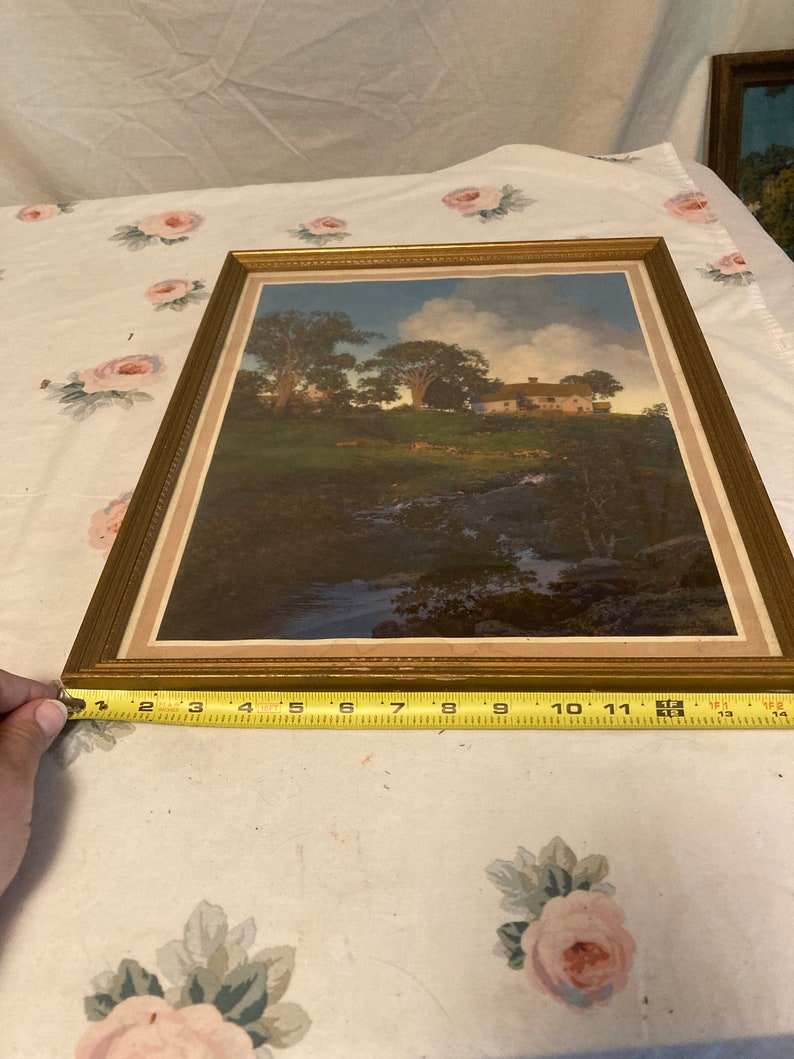 Maxfield Parrish Daybreak Landscape 1951 From Brown and - Etsy