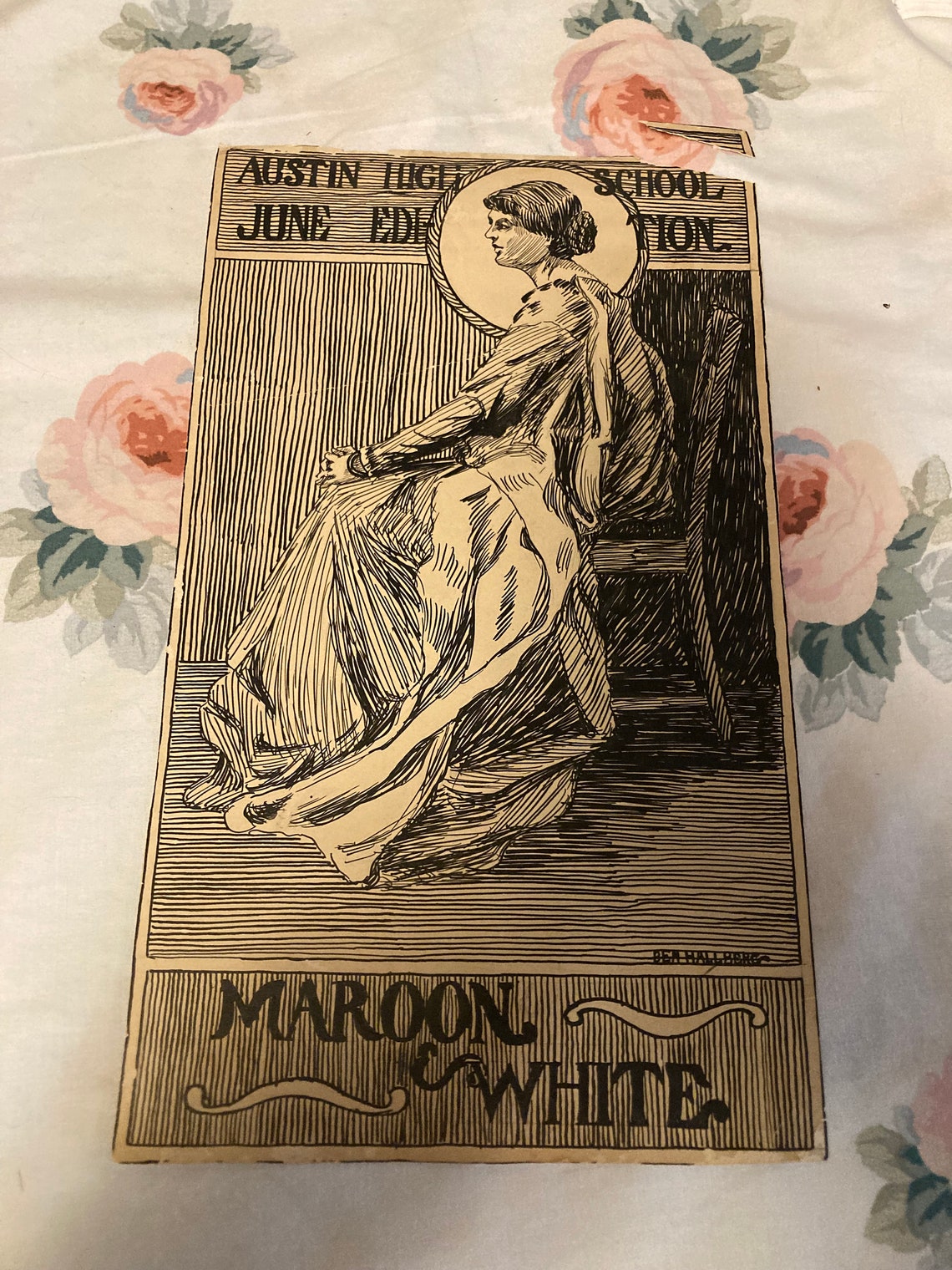 1899 Pen and Ink Illustration by Austin Benjamin Hallberg (noted ...