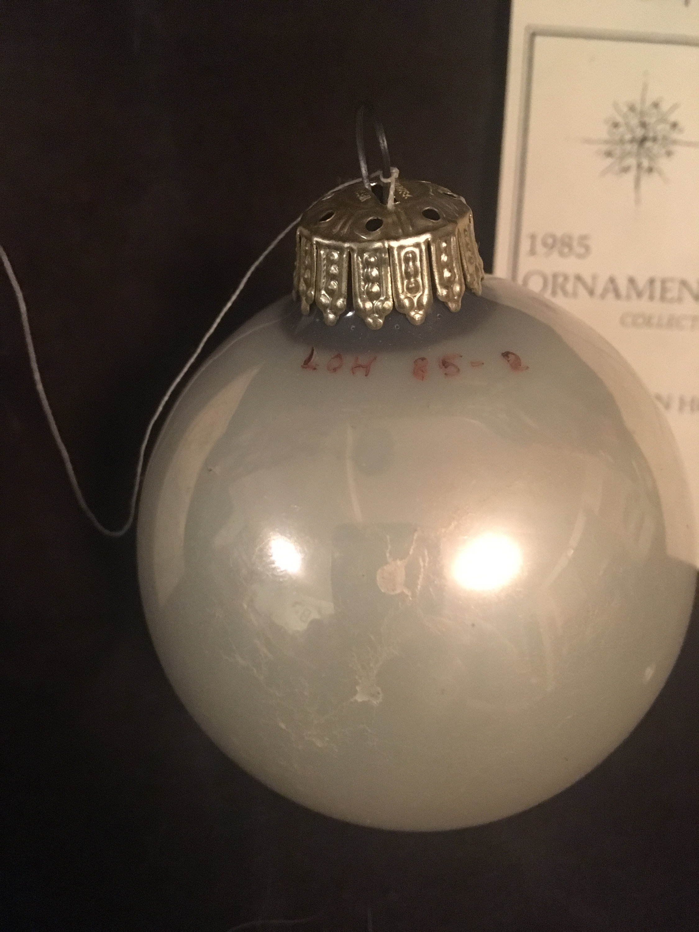 Original 1985 John Blake Bergers Painted Santa Glass Christmas Ornament ...