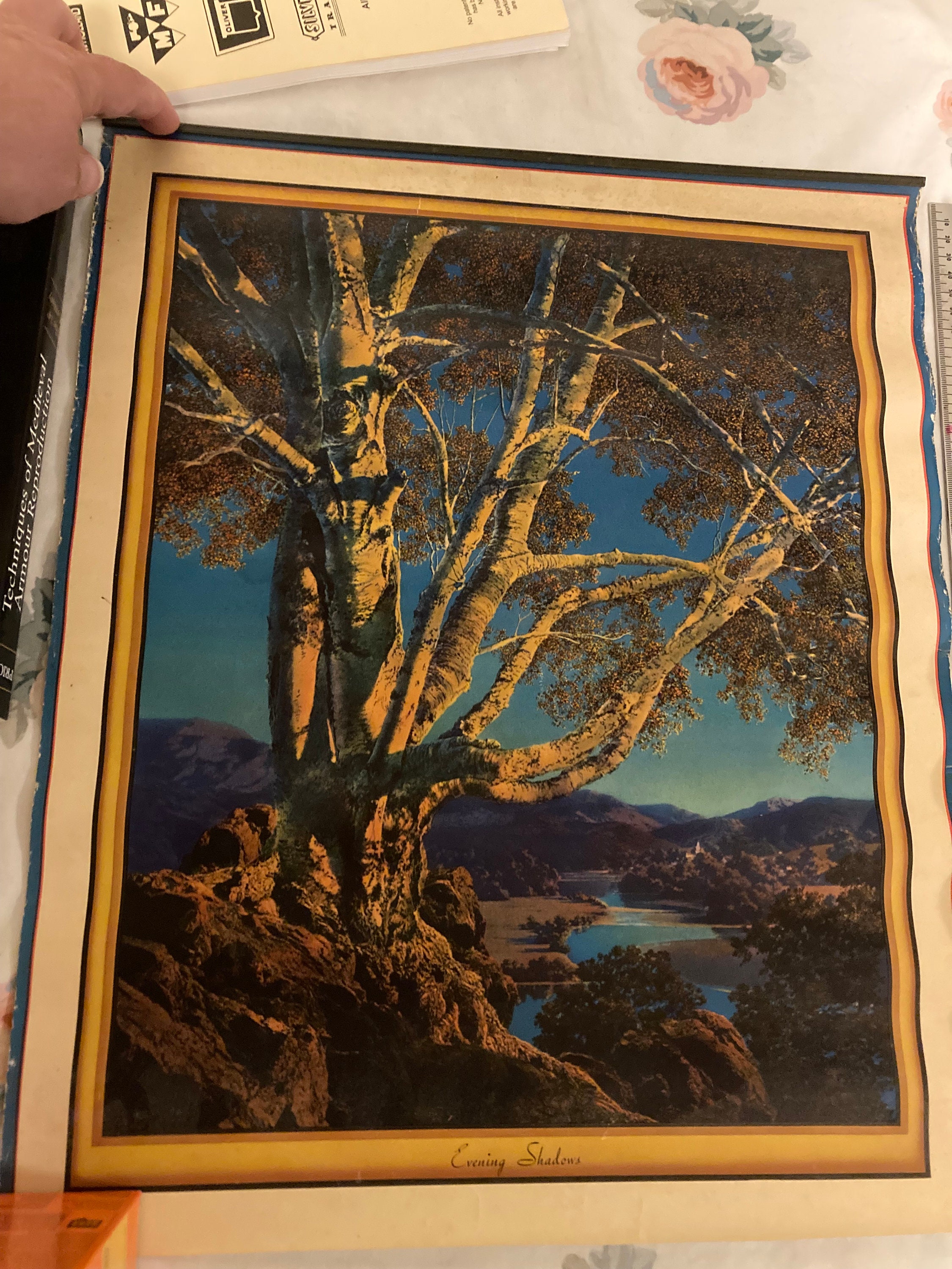 Maxfield Parrish 1940 Lithograph Evening Shadows Aka Old White - Etsy