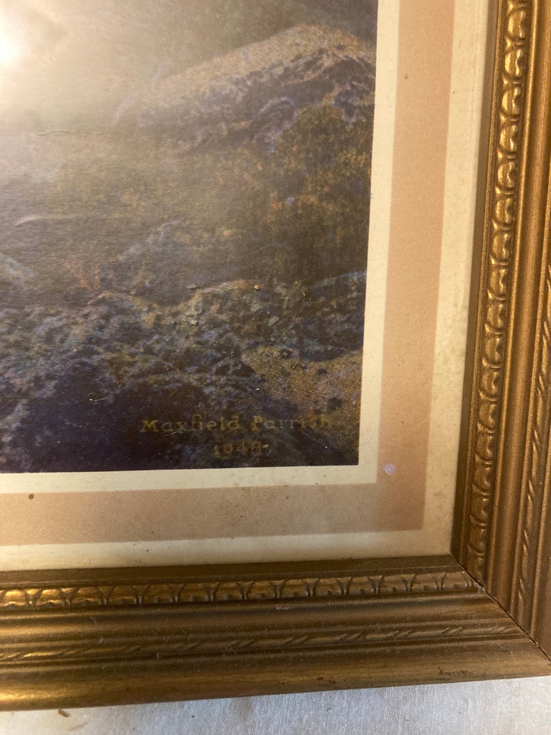 Maxfield Parrish Daybreak Landscape 1951 From Brown and Bigelow ...