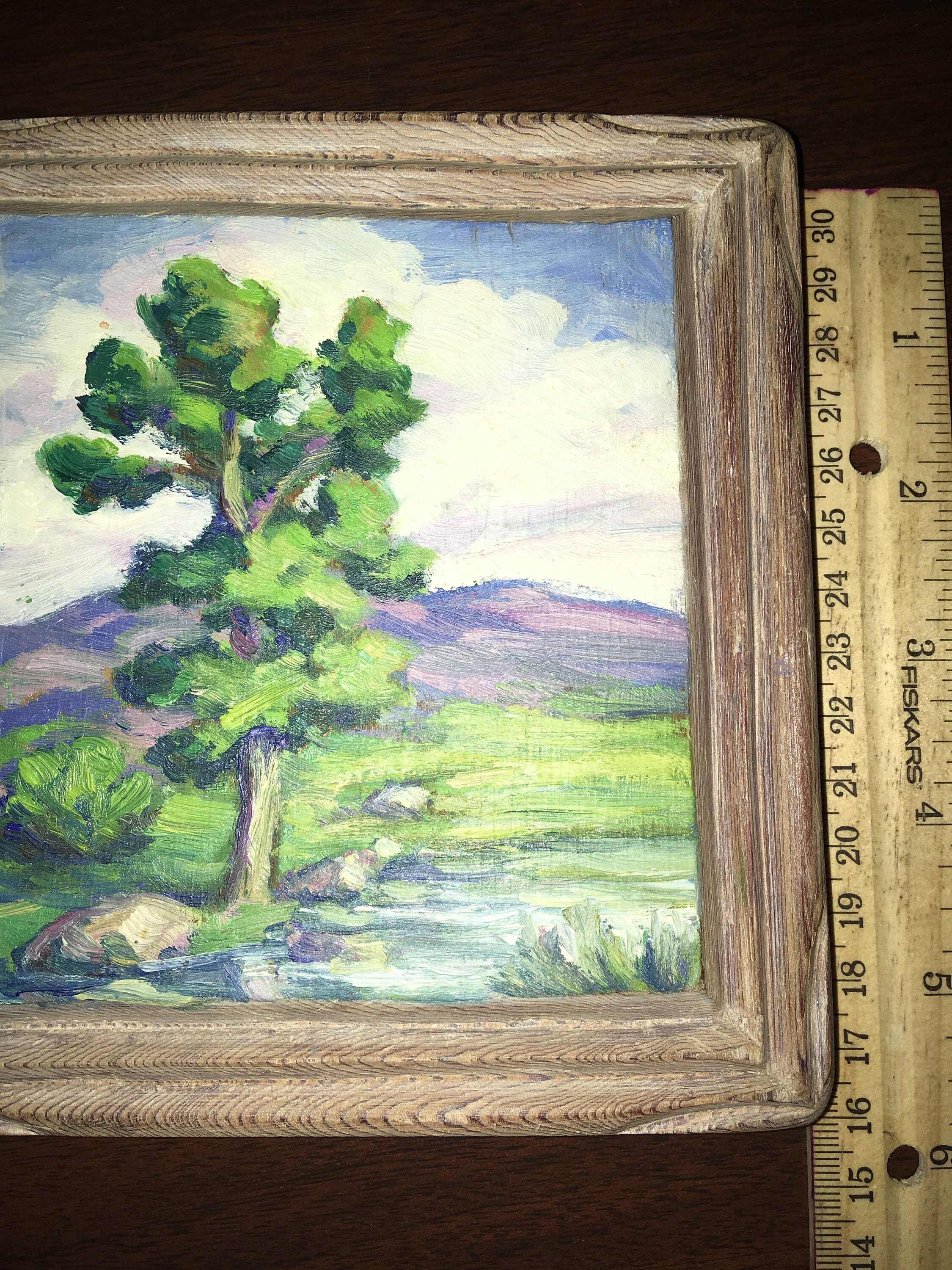 Signe Larson Oil on Board Painting of Tree by Pond Famed - Etsy