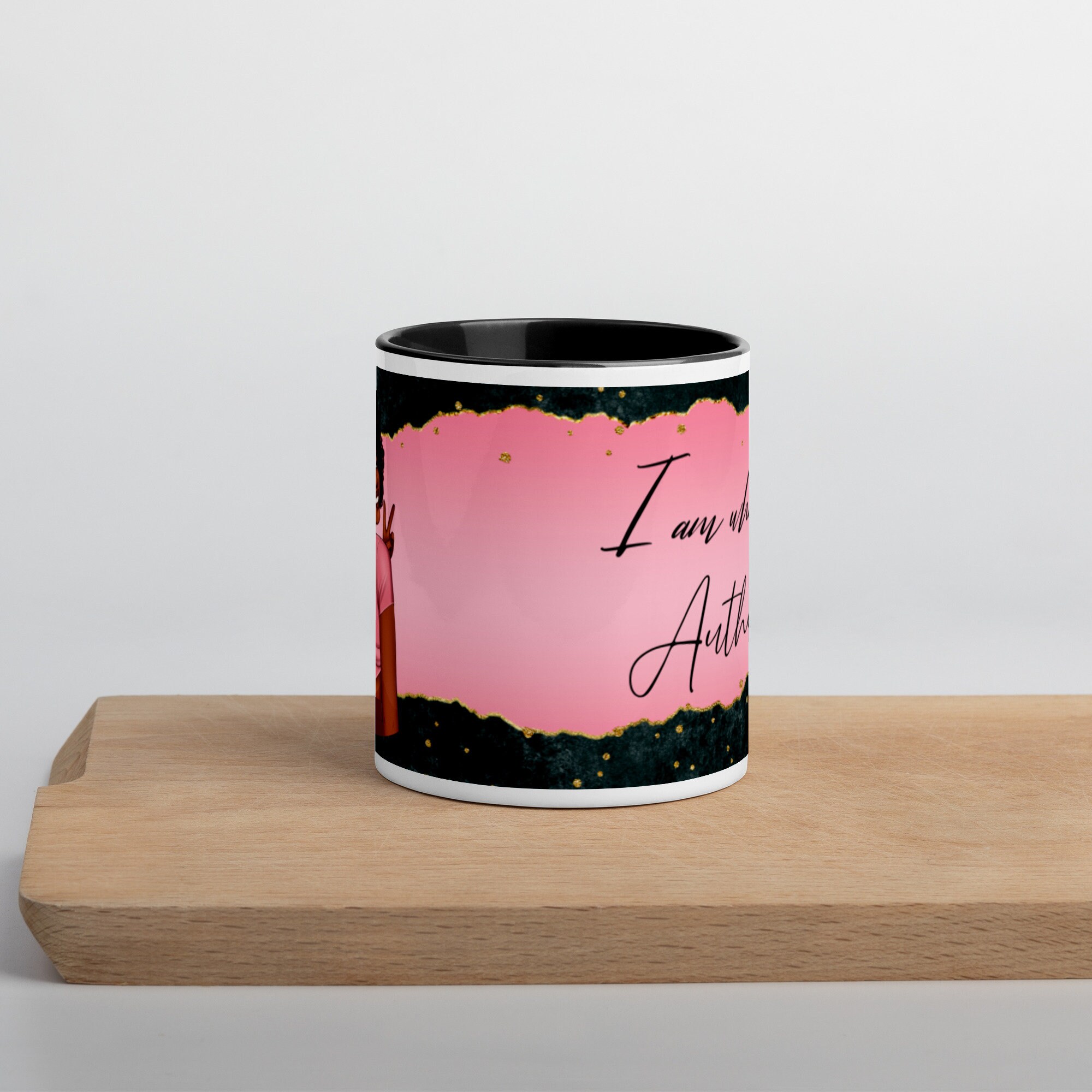 Affirmation Mug I Am Who I Am Authentic Gift Mug Classy Afro - Etsy