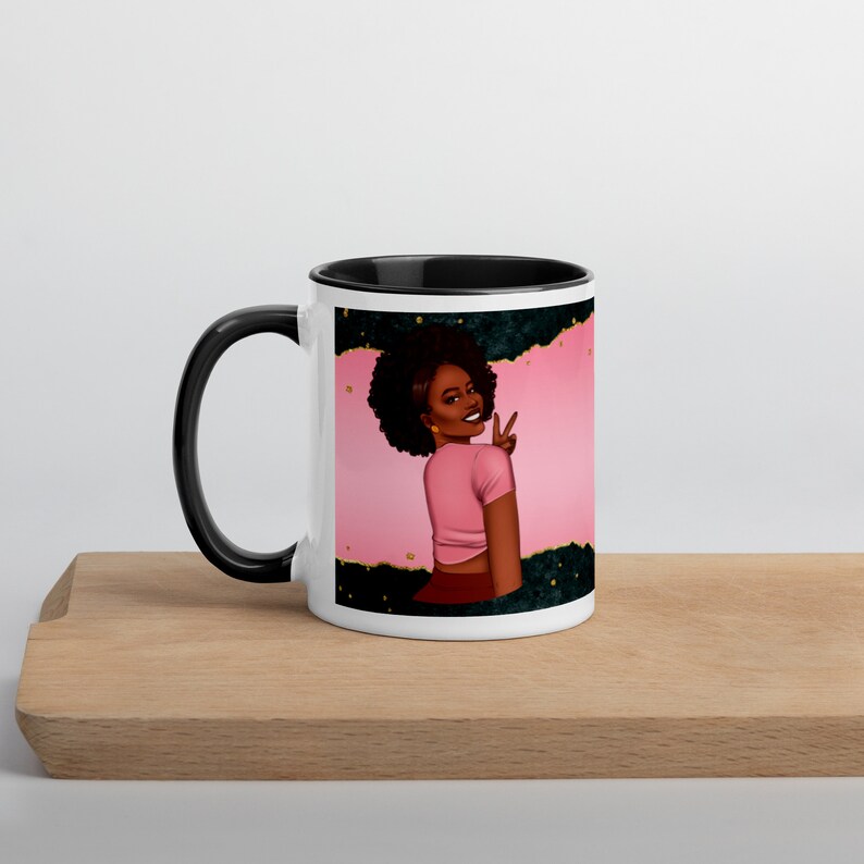 Affirmation Mug I Am Who I Am Authentic T Mug Classy Afro Etsy