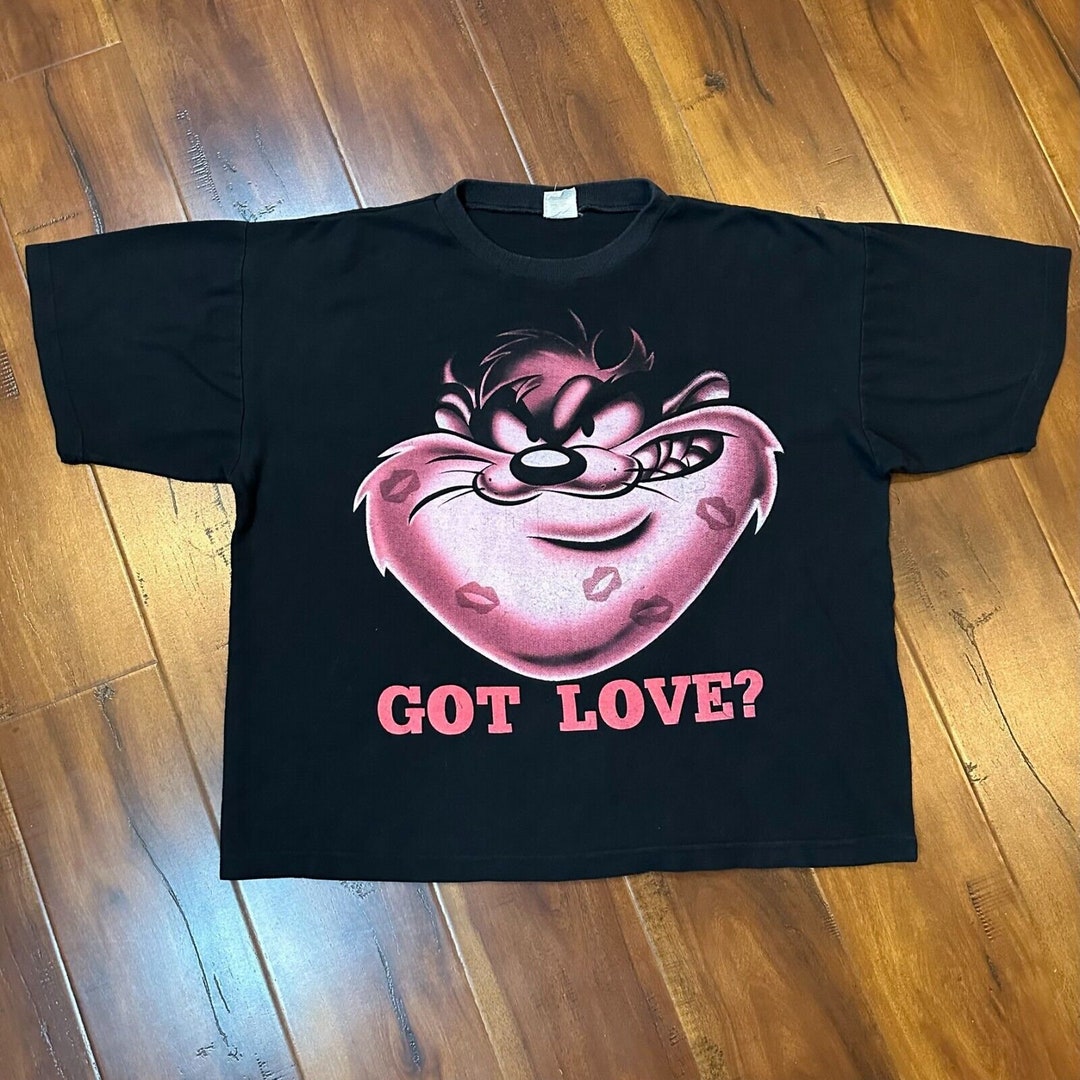 Vintage Looney Tunes Tee Taz Big Face 1997 Got Love T-shirt - Etsy