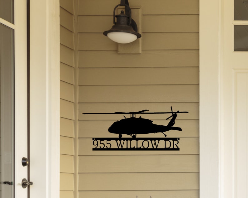 Helicopter Black Hawk Personalized Metal Sign Military UH-60 - Etsy