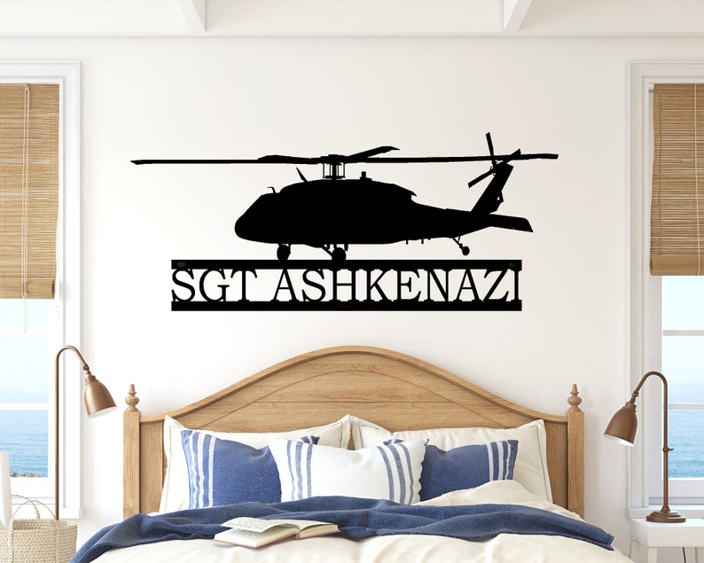 Helicopter Black Hawk Personalized Metal Sign Military UH-60 - Etsy