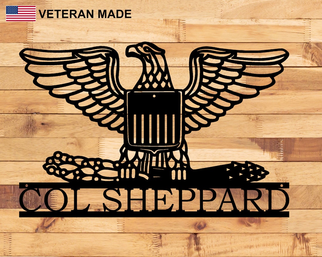 Air Force / Army Colonel Personalized Metal Sign, Custom Colonel ...